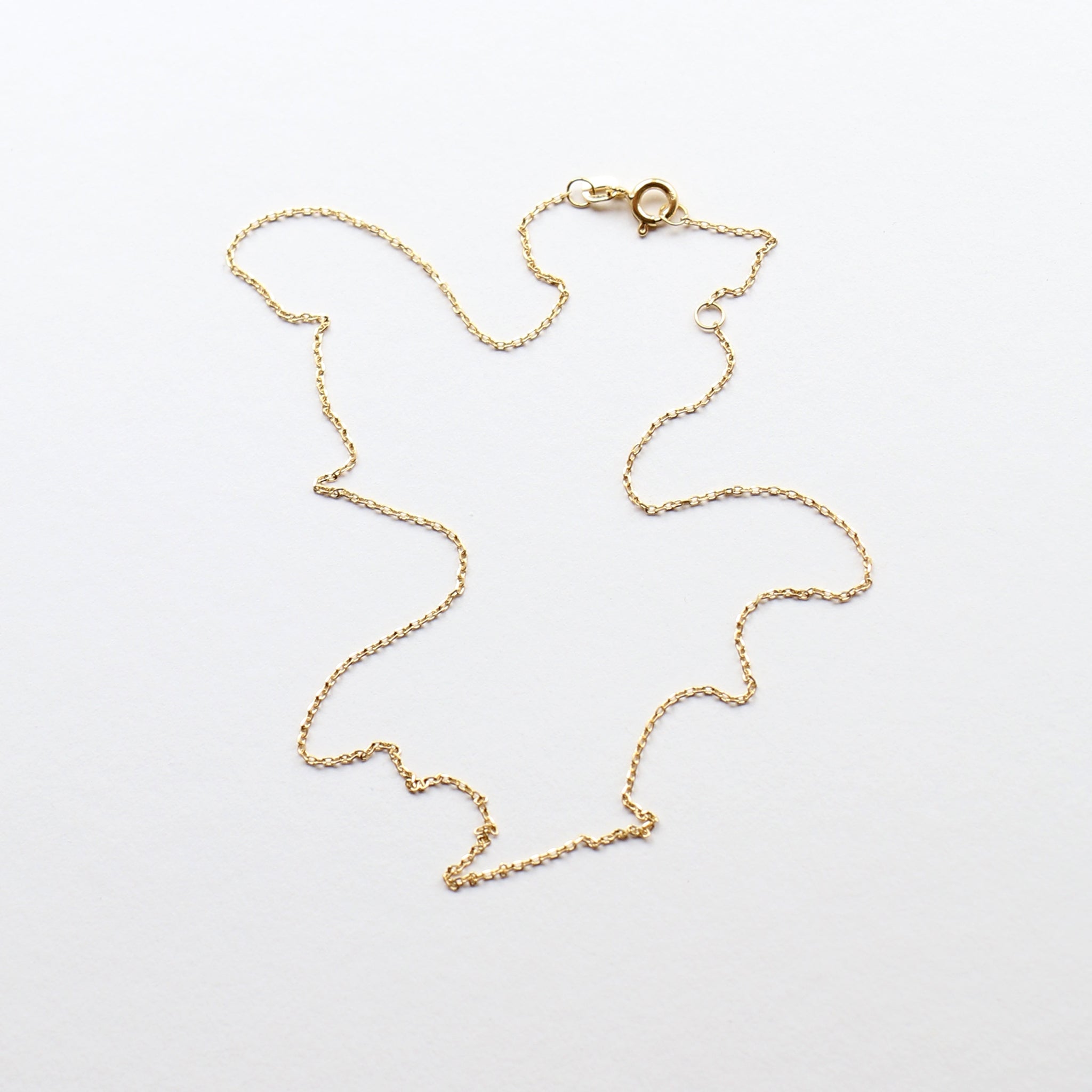 Slim Diamond Cut Necklace - 9k – Handcrafted Cph